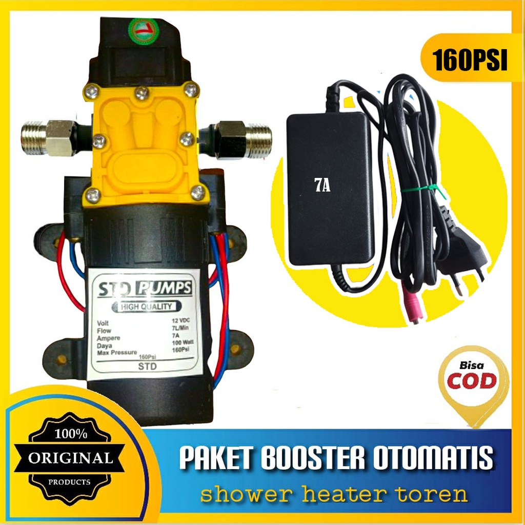 Jual Paket Pompa Booster Shower Water Heater Toren Otomatis - STD 7LPM ...