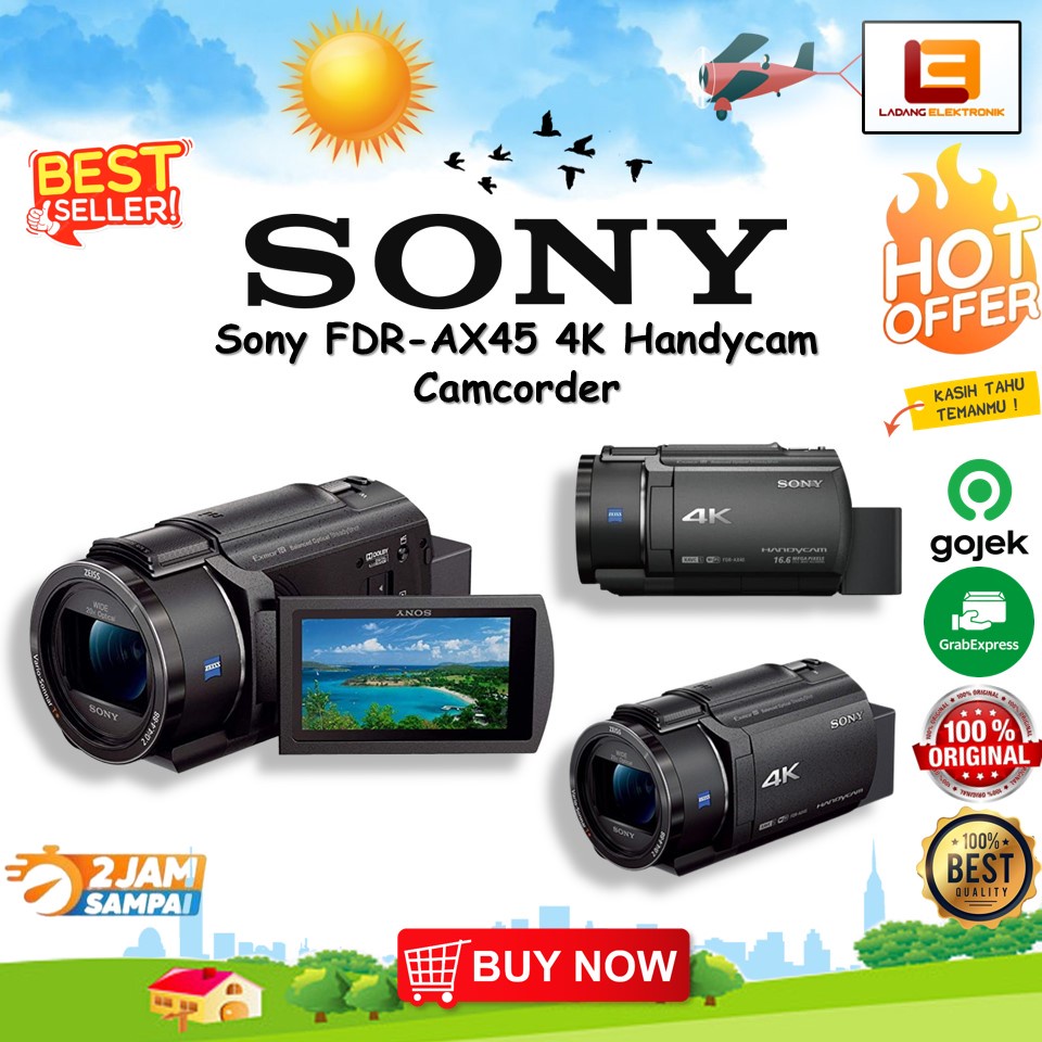 Jual Sony FDR-AX45 4K Handycam Camcorder | Shopee Indonesia