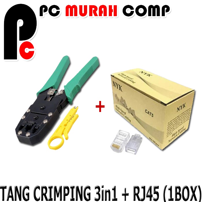 Jual TANG CRIMPING 3iN1/MODULAR DENGAN 1 BOX RJ45 | Shopee Indonesia