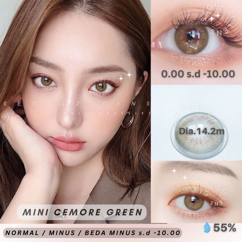 Jual SOFTLENS MINI CEMORE GREEN NORMAL MINUS s.d -10.00 Soflen Original ...