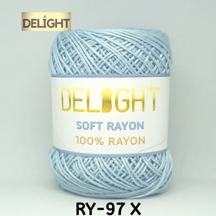 Jual Benang Rajut DELIGHT Soft Rayon (RY-97 X) Ice Blue | Shopee Indonesia