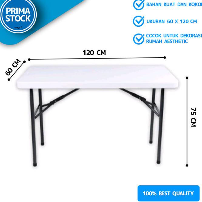 Jual Meja Makan Lipat Folding Table 120 X60 Cm Portable Serba Guna | Shopee Indonesia