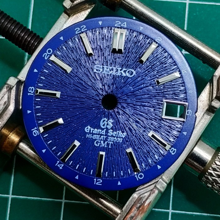 Jual seikomod mod dial grand seiko GS GMT nh34 blue pattern outside ...