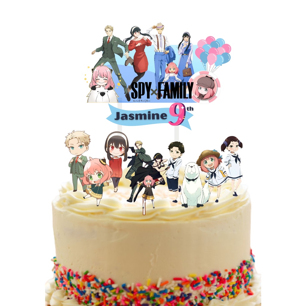 Jual Topper custom nama Anya Spy x family / hiasan kue happy birthday ...