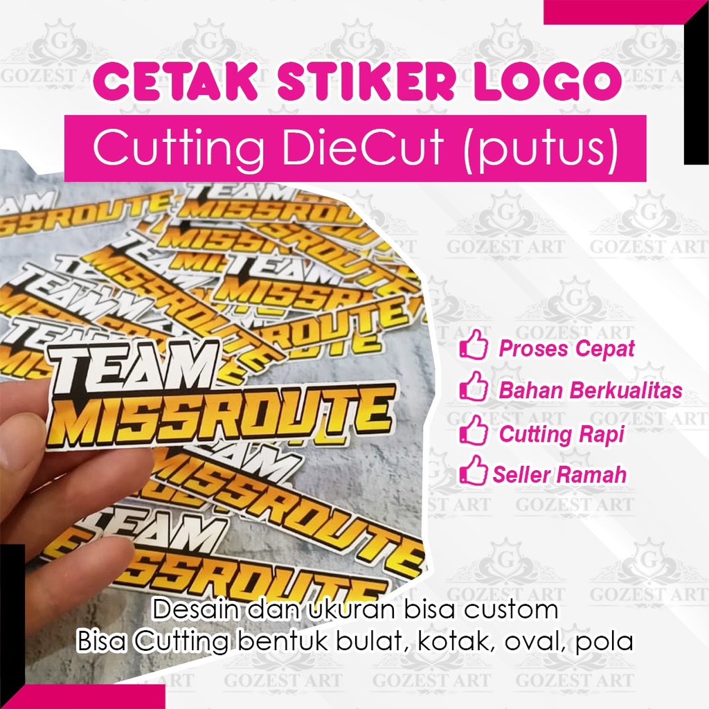 Jual Cetak STiker cutting Diecut Sticker Cutting Putus bahan Kromo ...