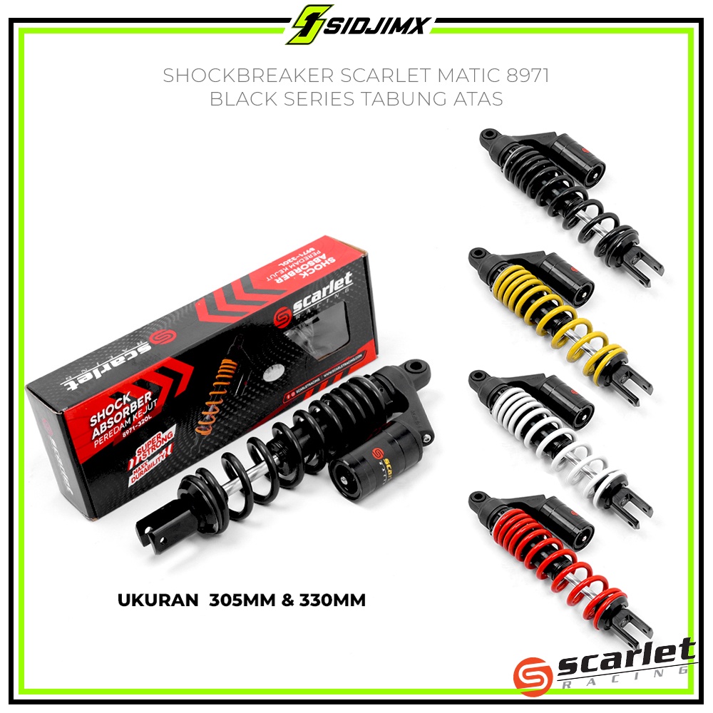 Jual Shockbreaker Shock Belakang Monoshock Scarlet 8971 Tabung Atas Vario 150 330mm | Shopee ...