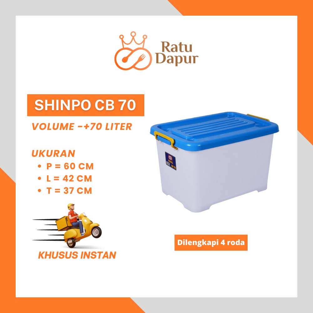 Jual Kontainer Box Plastik Jumbo Besar Multifungsi SHINPO CB 70 SIP 143 ...