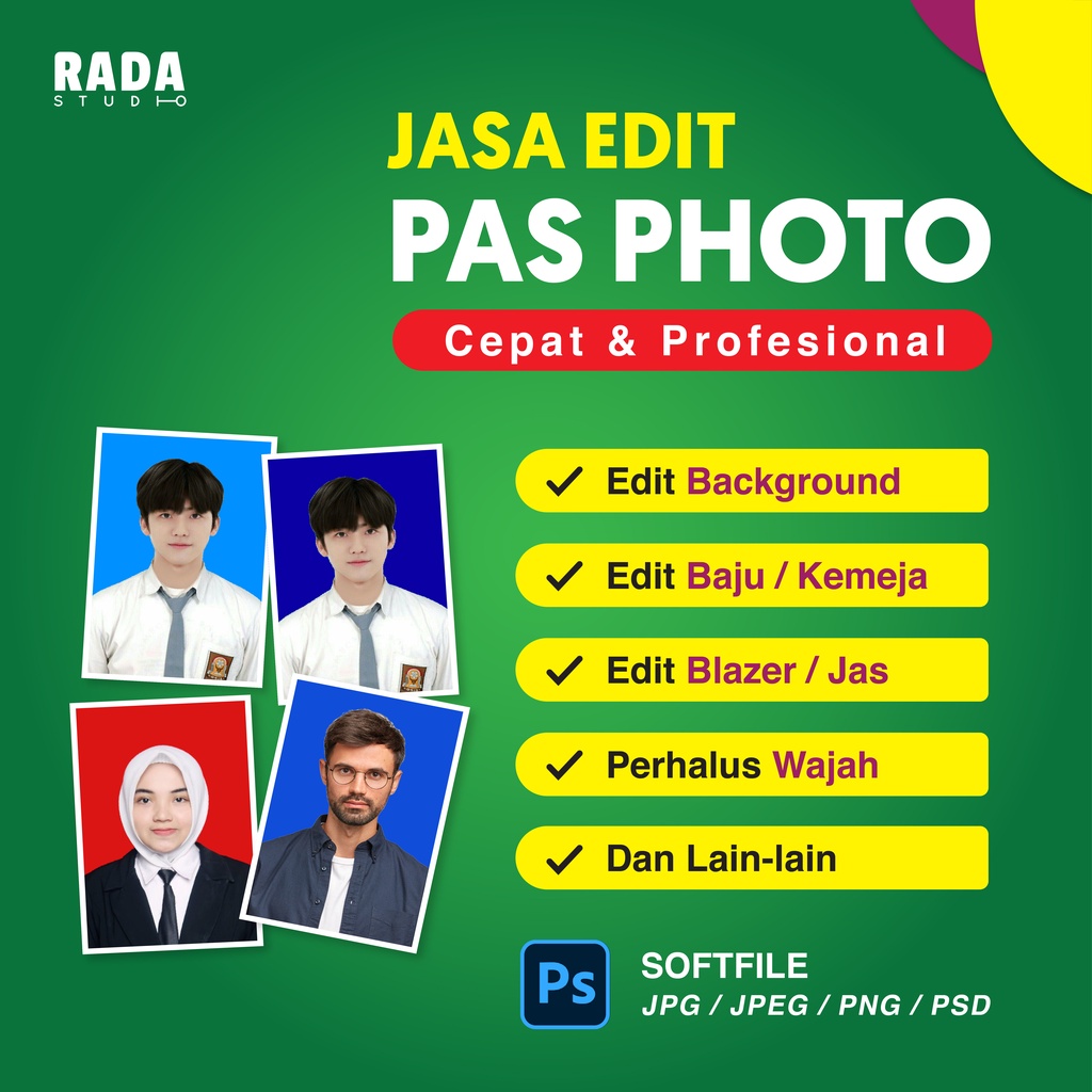 Jual Edit Pas Foto / Edit Baju Jas / Edit Background / Edit Jilbab ...