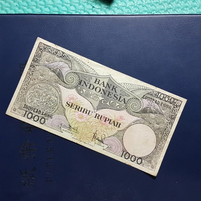 Jual UP196 UANG KUNO 1000 RUPIAH SERI BUNGA TH 1959 UANG LAMA/UANGKOLEKSI | Shopee Indonesia