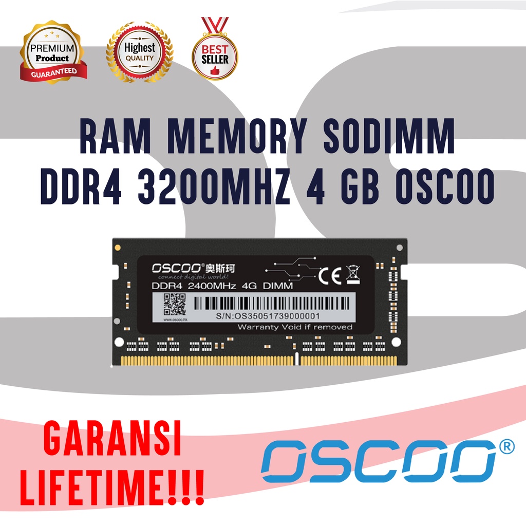Jual RAM MEMORY LAPTOP SODIMM DDR4 4GB 3200MHz OSCOO | Shopee Indonesia