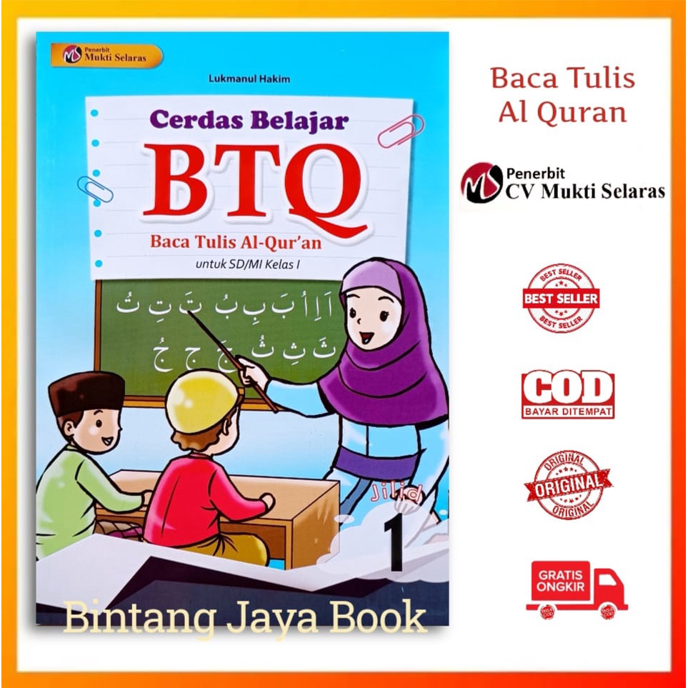 Jual Buku Btq Kelas 1 Sd Cerdas Btq Baca Tulis Al Quran Untuk Sd Mi
