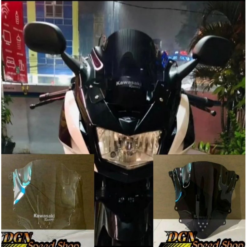 Jual VISOR NINJA RR NEW WARNA SMOKE DAN BENING WINDSHIELD NINJA RT NEW ...