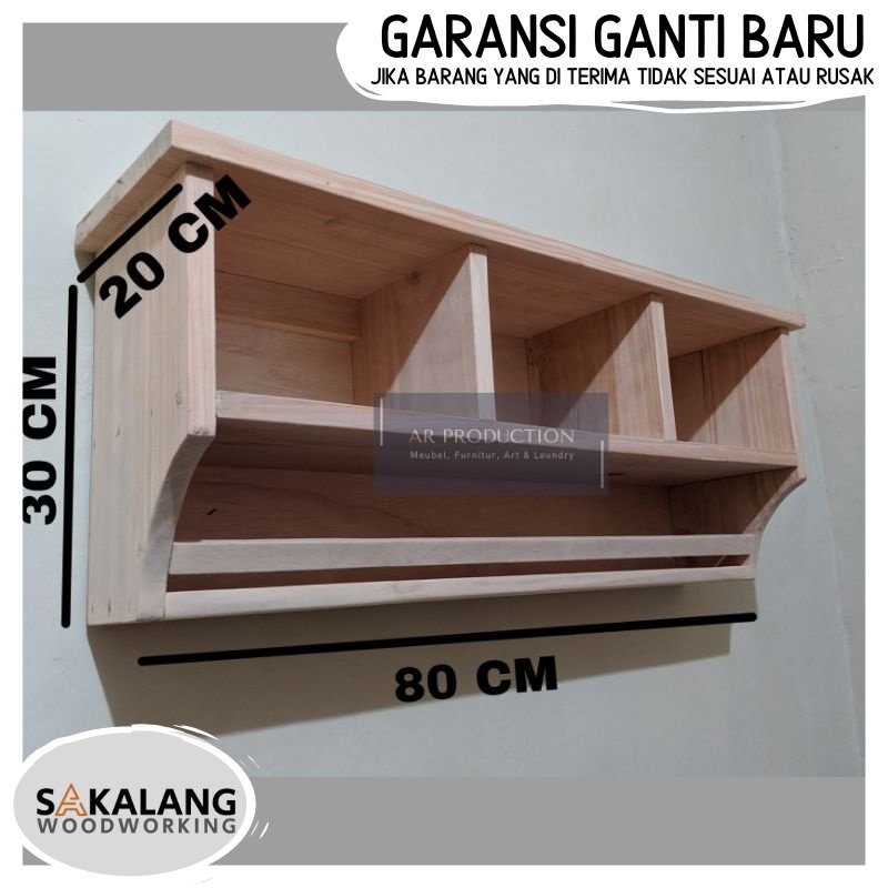 Jual Rak Dapur / Kitchen Set 80 CM / Rak Bumbu Unik Minimalis Kayu ...