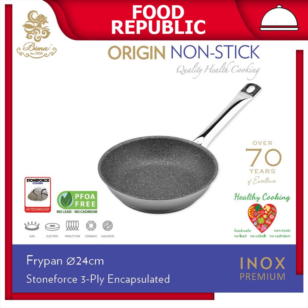Jual BIMA ORIGIN FRYPAN INDUCTION 24 CM B2003724 STONEFORCE COATING ...