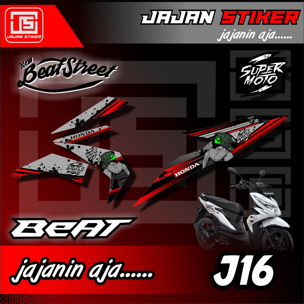 Jual Stiker Variasi Beat street/esp tahun 2016 2017 2018 2019 motif ...