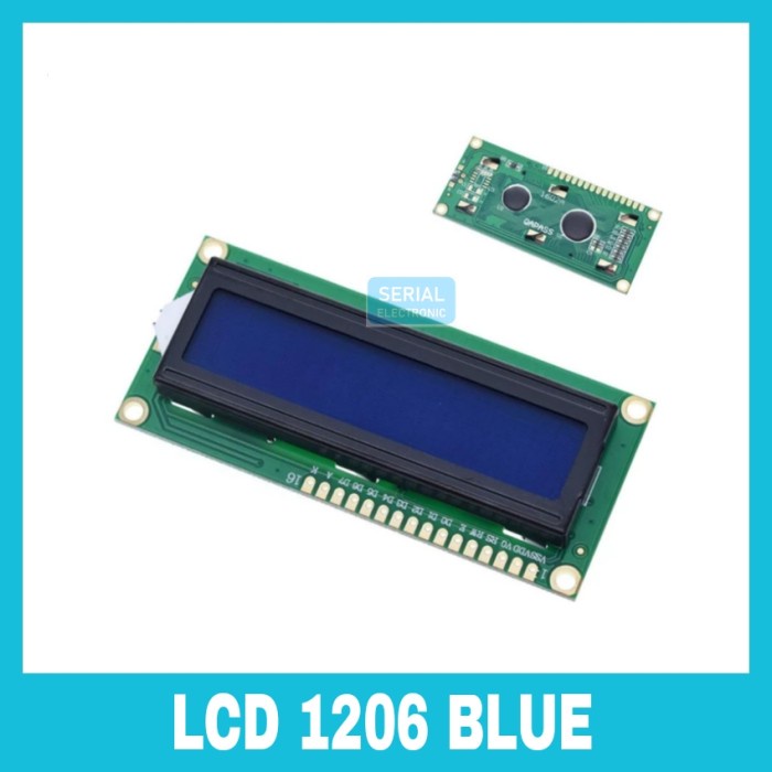 Jual LCD 1602 Character Display 16×2 5V Blue Backlight Biru Module ...