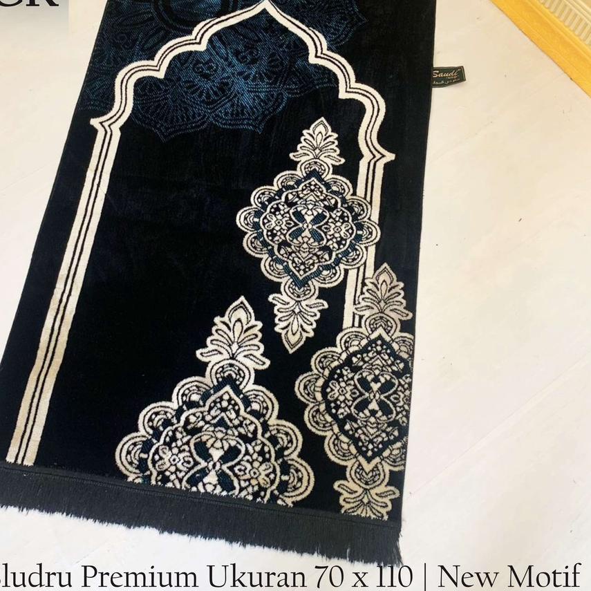 Jual SAJADAH SAUDI FLORA DASAR HITAM ORIGINAL TURKI UKURAN JUMBO ...