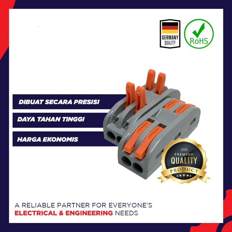 Jual Terminal Kabel Paralel 2 Line Jalur Sambungan Kabel Connector ...