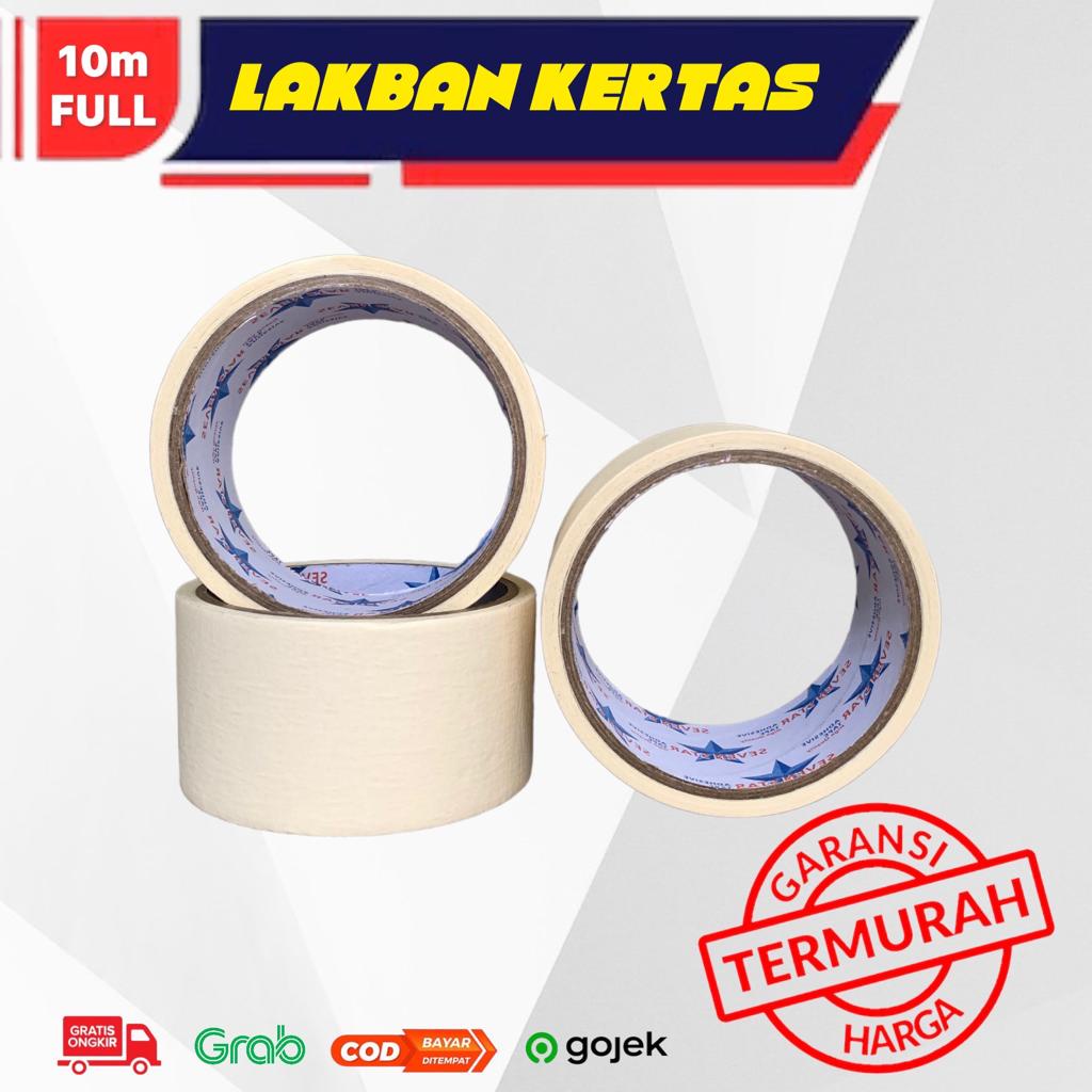 Jual Lakban Kertas 2 Inch - Masking Tape 10 meter - Lakban Masking ...