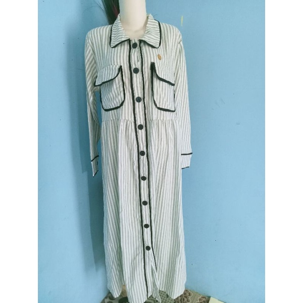 Jual midi dress salur | Shopee Indonesia