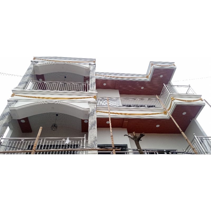 Jual Plafon PVC KB2014 Putih motif kayu + natt silver | Shopee Indonesia