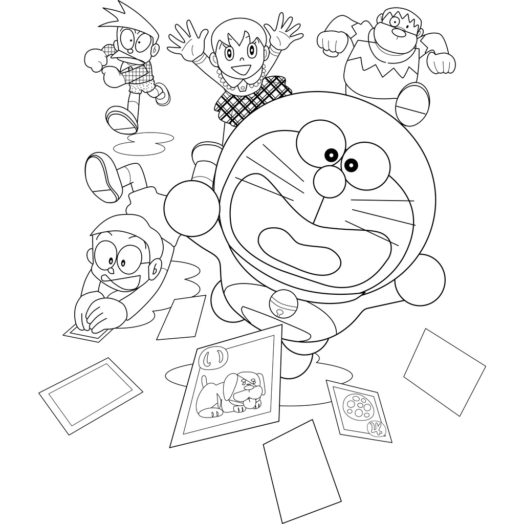 Jual Gambar Mewarnai ~ DORAEMON/ Seketsa Lukis / Drawing Sketch ...