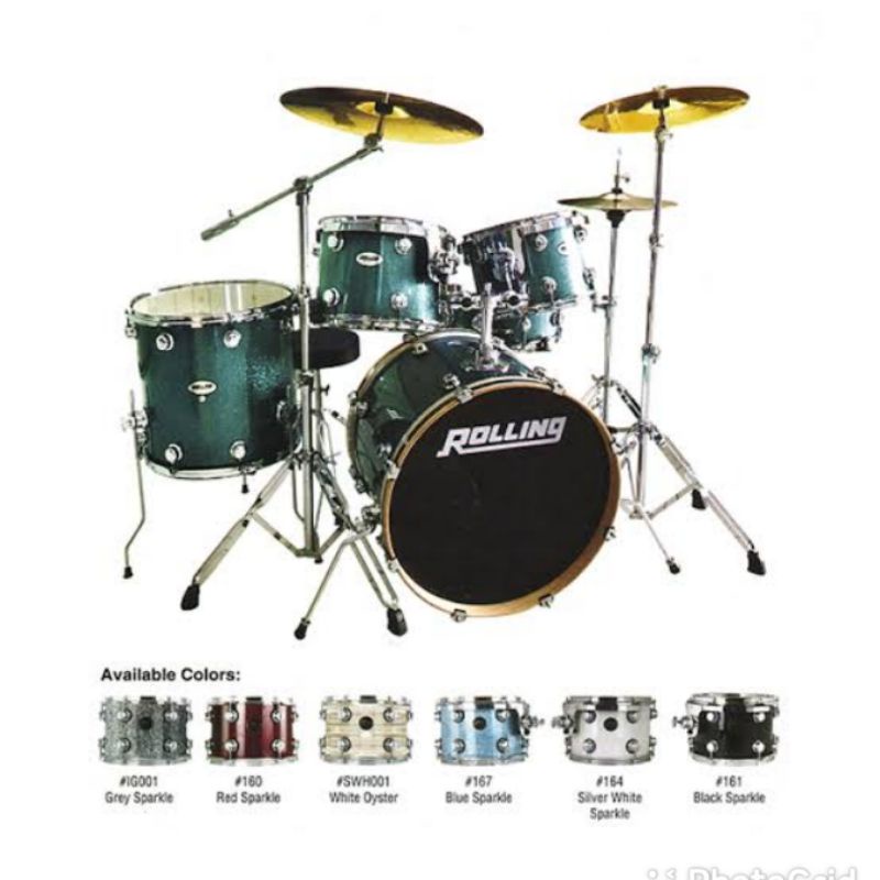 Jual ROLLING - Drum set JB-2226 Stand set 5 piece | Shopee Indonesia