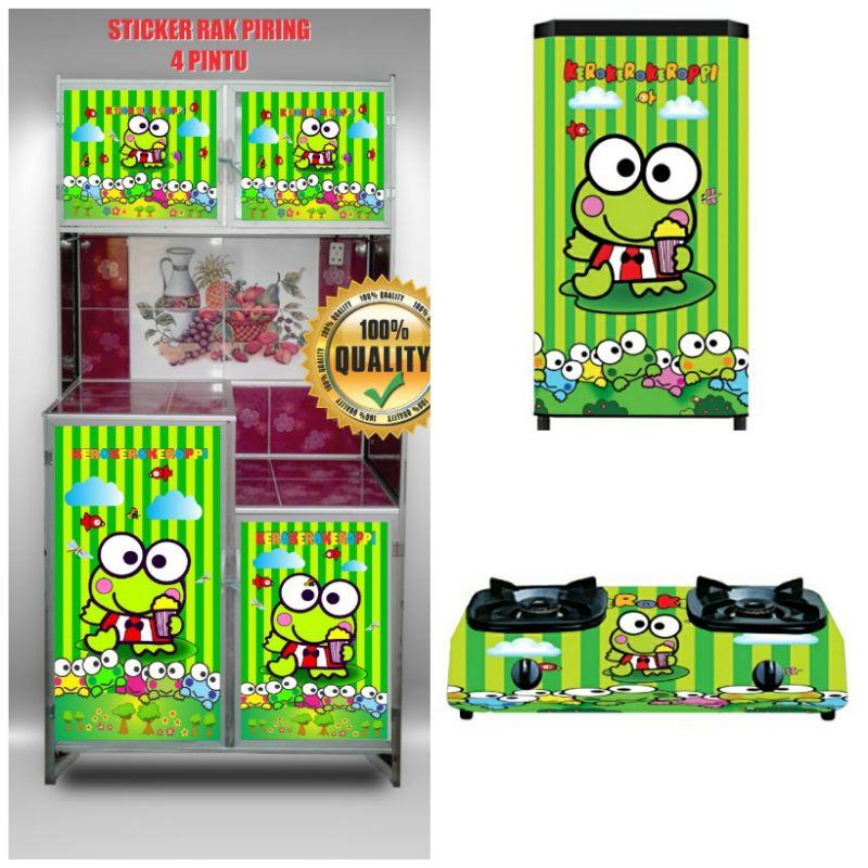 Jual STICKER KULKAS 1 PINTU/STICKER KOMPOR GAS 2 TUNGKU DAN RAK PIRING ...