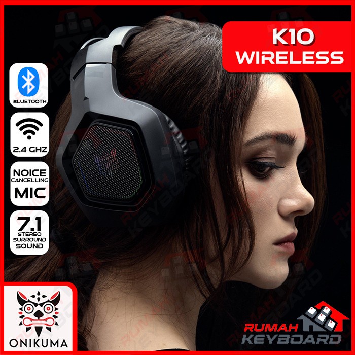 Jual GAMING HEADSET - ONIKUMA - K10 - WIRELESS - BLUETOOTH - MIC - RGB ...