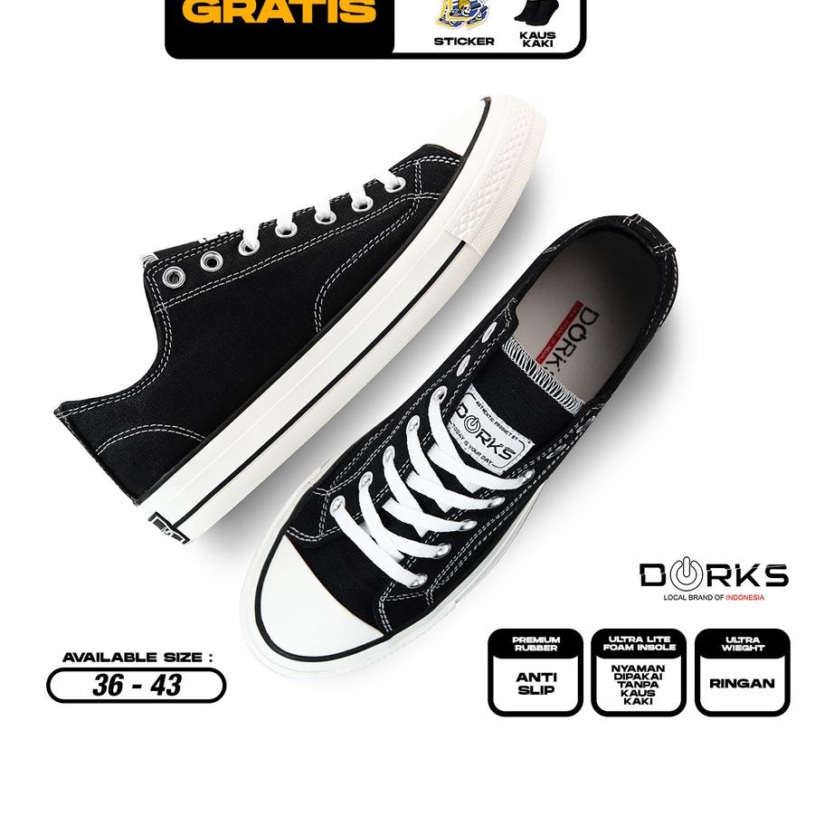 Jual ERV863 DORKS - Back To School Low Black | Sepatu Sneakers Casual ...