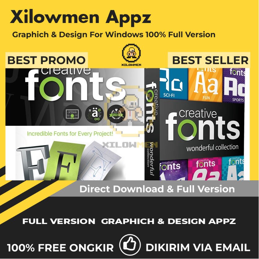 Jual Summitsoft Creative Fonts Collection Pro Design Graphics Win OS ...