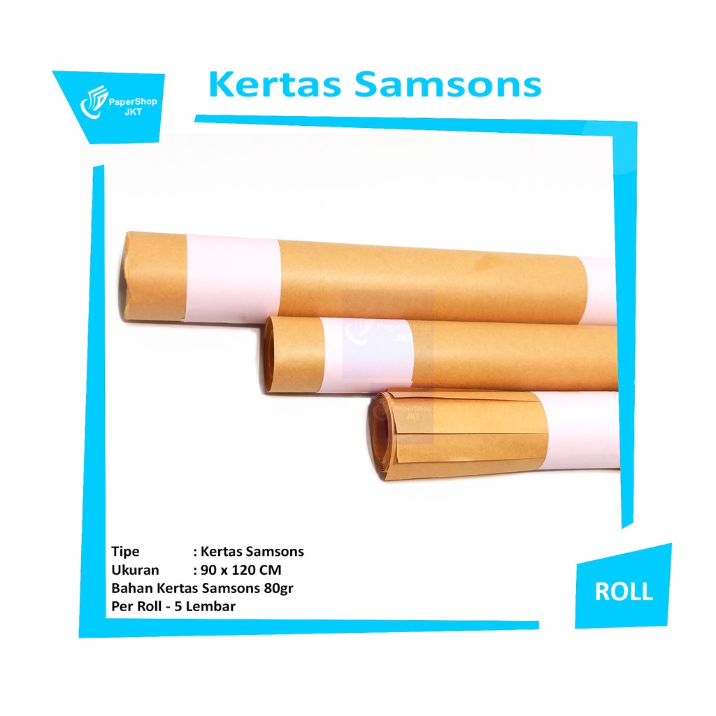 Jual Kertas Coklat Samson 90 x 120 CM Isi 5 Lembar - Roll | Shopee ...
