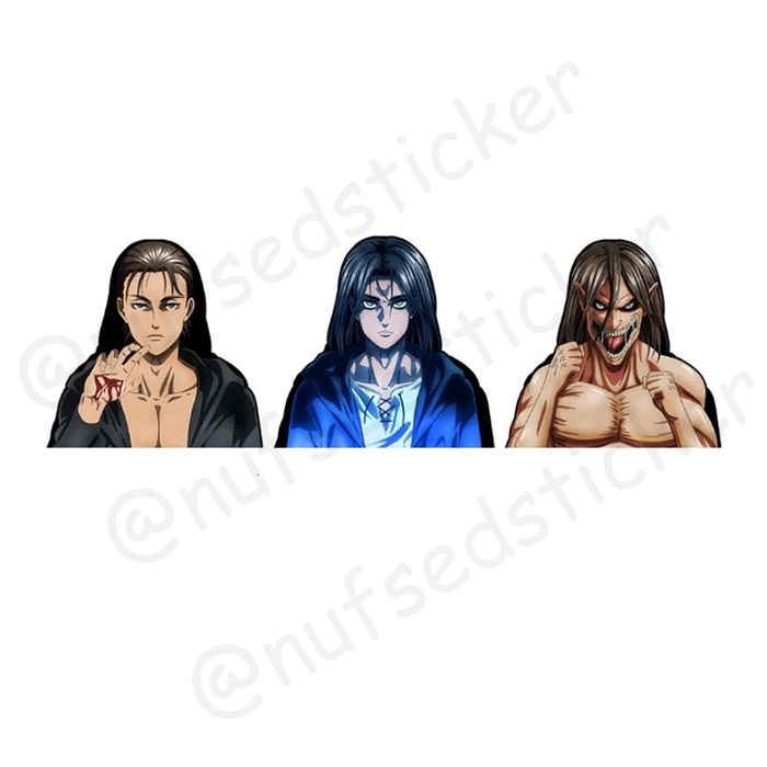 Jual 3D Sticker - Attack on Titan Eren Human Titan Form | Shopee Indonesia