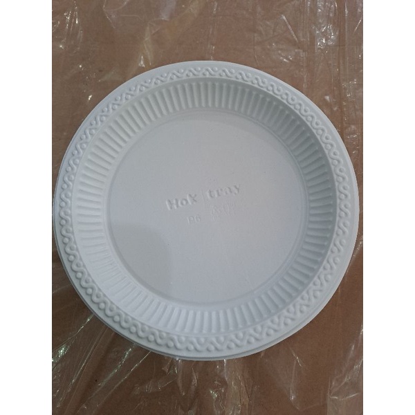 Jual Piring plastik sekali pakai/disposable uk 6 inch warna putih susu ...