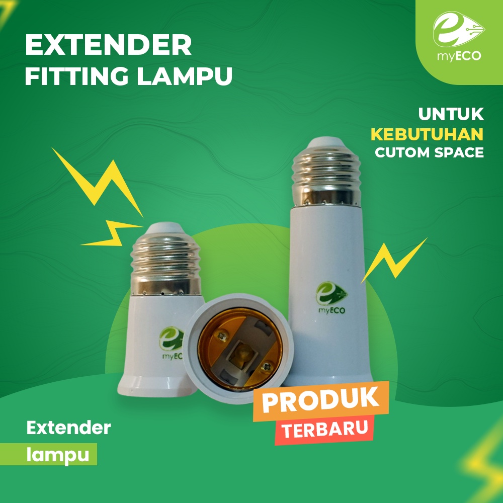 Jual Fitting Fiting Sambungan / Sambung Perpanjangan Lampu LED & Lampu Biasa Lamp E27 Extender ...