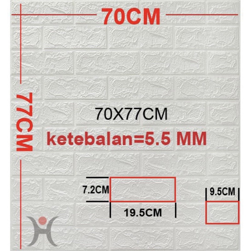 Jual WALLPAPER FOAM DINDING RUMAH KAMAR 70 X 77 CM / WALPAPER DINDING ...