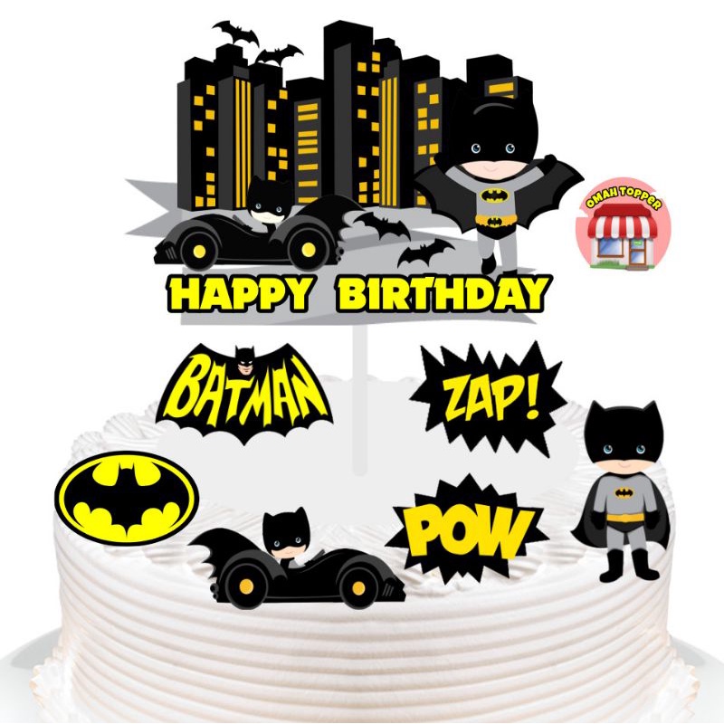 Jual Topper Tema Batman / Topper Cake / Kue Ultah | Shopee Indonesia