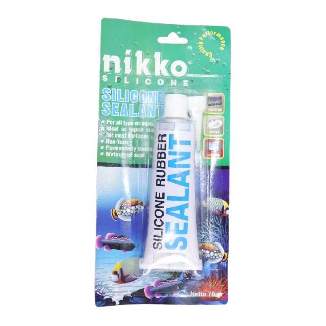Jual Lem Kaca Nikko Kemasan Besar 70gr lem Silicone Rubber Sealent ...
