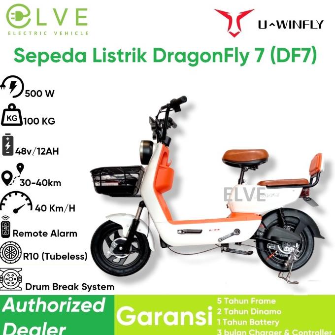 Jual Uwinfly Sepeda Listrik Dragon Fly Electric Bike Dragonfly Df ...