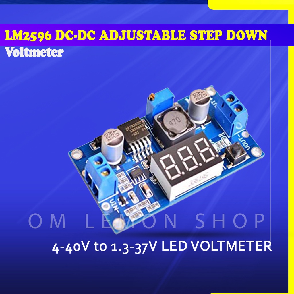 Jual LM2596 VOLTMETER DC-DC ADJUSTABLE STEP DOWN 4-40V to 1.3-37V | Shopee Indonesia