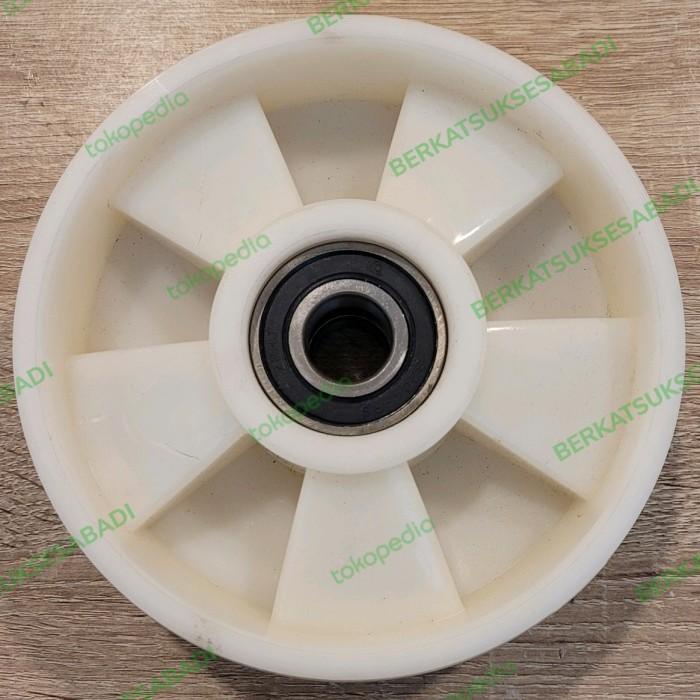 Jual Roda hand pallet nylon putih 180x50 mm | Shopee Indonesia