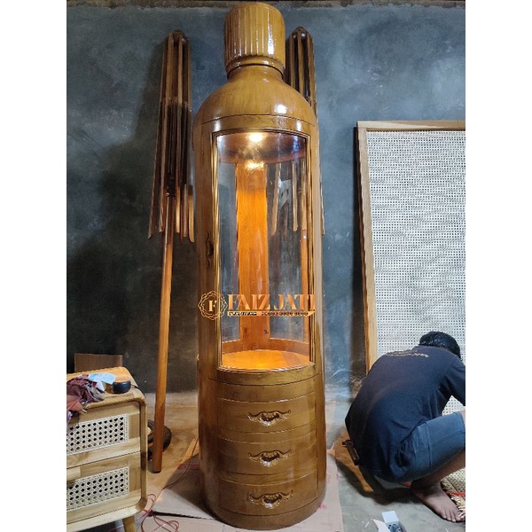 Jual Almari Hias /Lemari Botol Lemari Pajangan Model Botol full jati ...