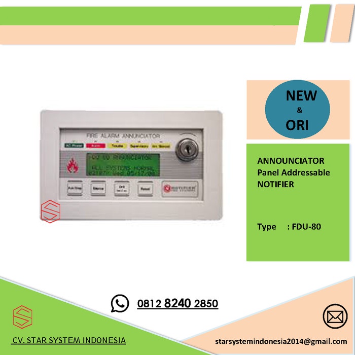 Jual Detect Announciator Panel, Addressable Alarm, Fdu 80 Notifier | Shopee Indonesia