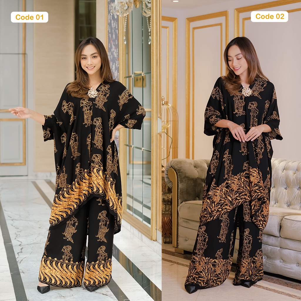 Jual Setelan Celana Kulot Batik & Tunik Aira by KINNAS BATIK | Shopee ...
