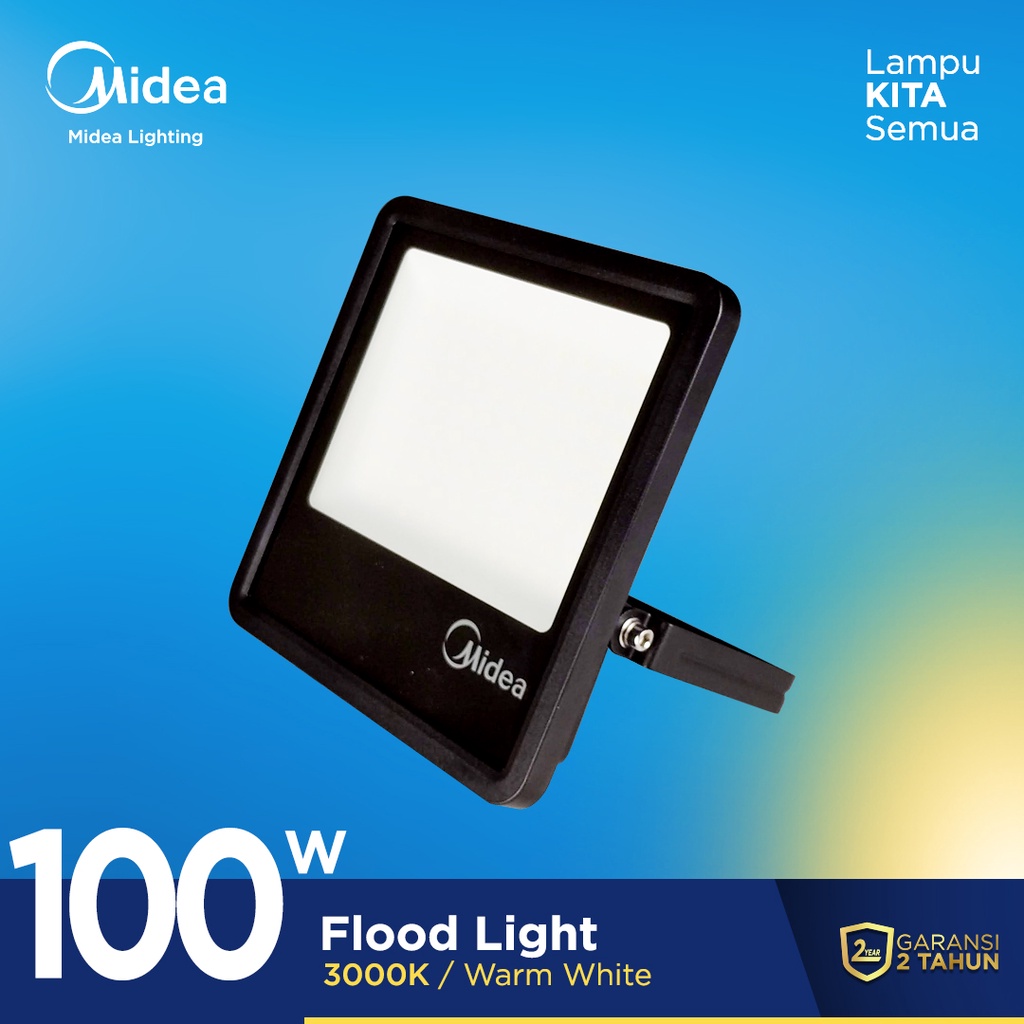 Jual Midea Lighting - Lampu LED Sorot Floodlight 100 Watt 3000K - Warm ...
