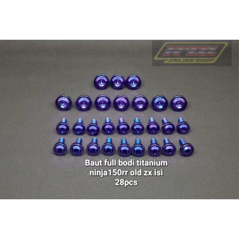 Jual Baut titanium full body ninja rr old kawasaki ninja rr zx cbu ori ...