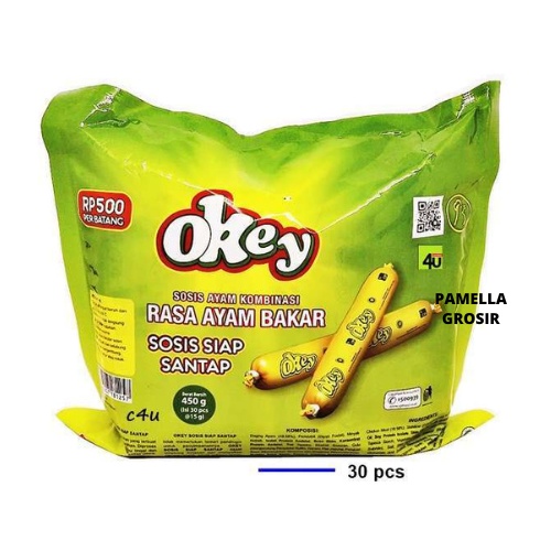 Jual OKEY SOSIS AYAM BAKAR SIAP SANTAP ISI 30 PCS SNACK makanan ringan ...