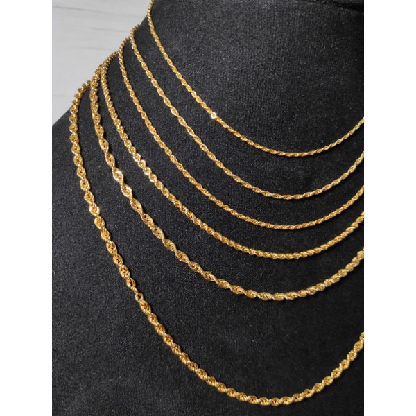 Jual Kalung rantai Italy, medan, mesin & tambang emas 16k asli 0.8g ...