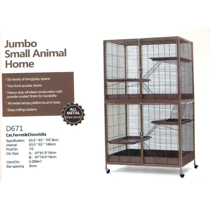 Jual D671 Dayang Kandang Kucing Sugar Glider Ferret Chinchilla Besar ...