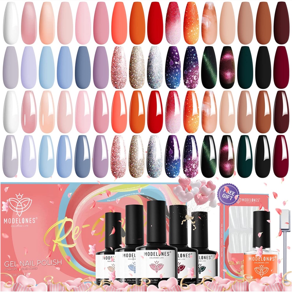 Jual Modelones Gel Nail Polish Set 36 Warna 7ml All Seasons Collection Gel Polish Nail Kit ...